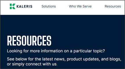 What's Available in the Kaleris Community Portal?