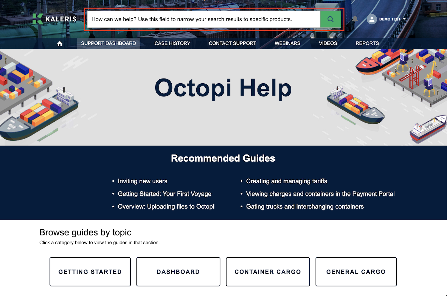 Using the Octopi Knowledge Base